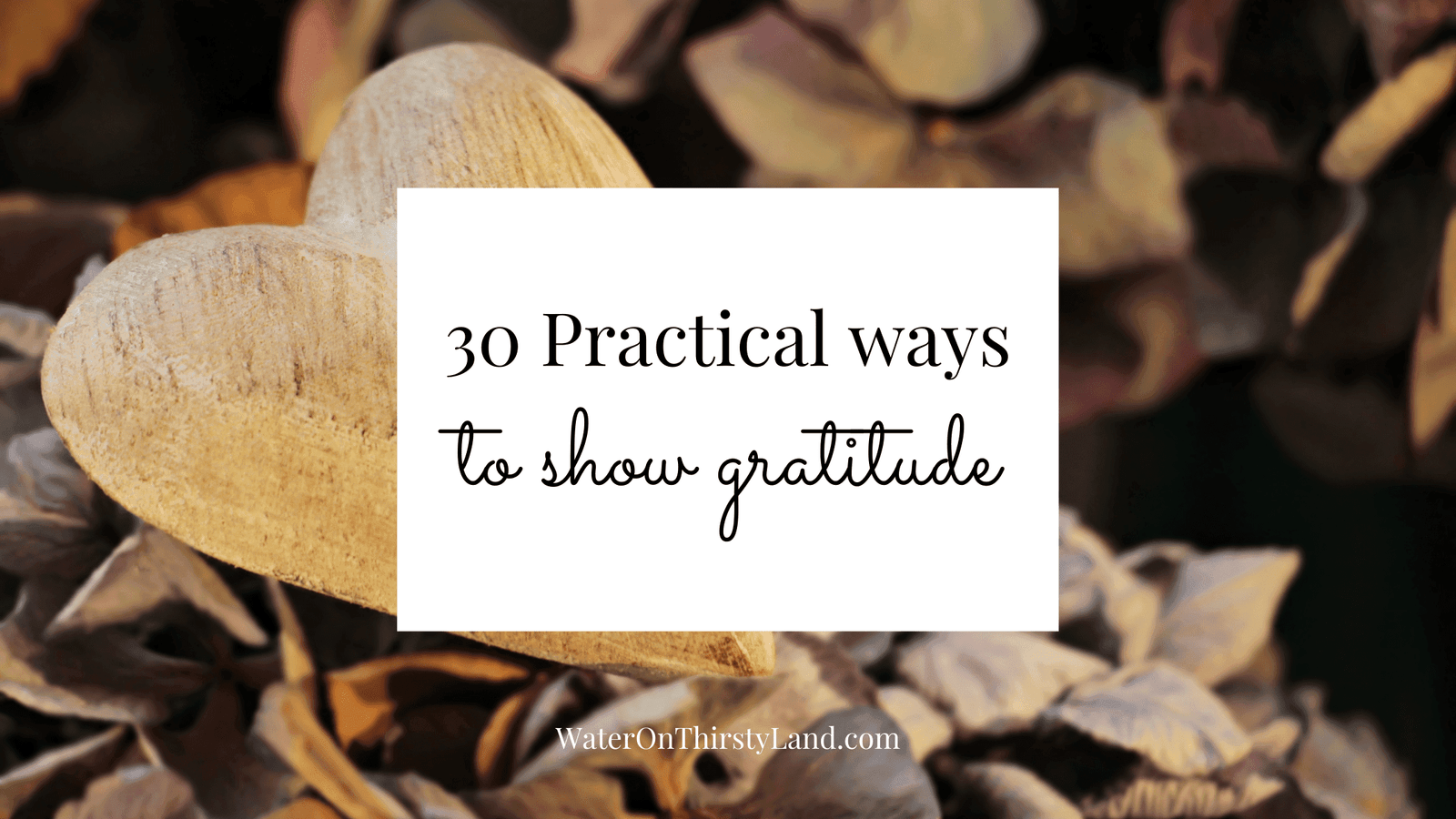 30 practical ways to show gratitude | Water on Thirsty Land