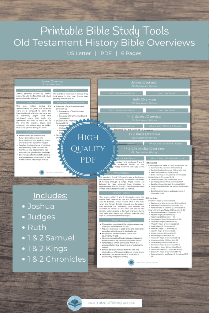 Main Themes of the Books of 1 and 2 Samuel | Water on Thirsty Land