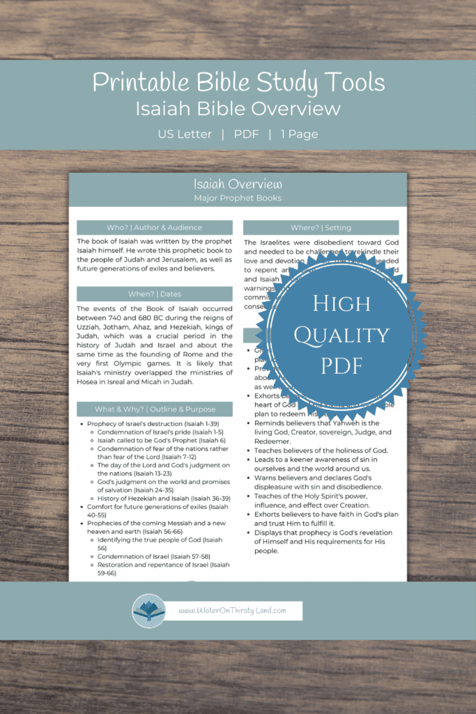 Isaiah Overview | Water on Thirsty Land