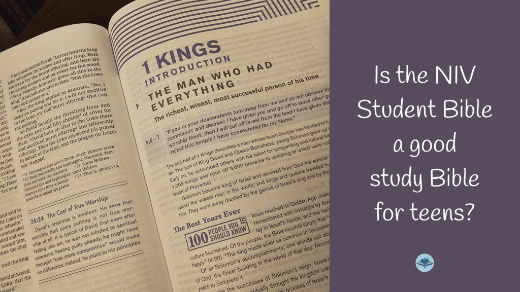 Is the NIV Student Bible a good study Bible for youth? | Water on ...